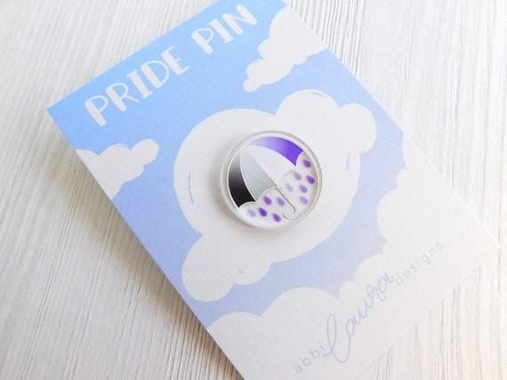 Asexual Pride Pin Ace Pride Pin Umbrella Ace Pride Lapel Pin - Etsy