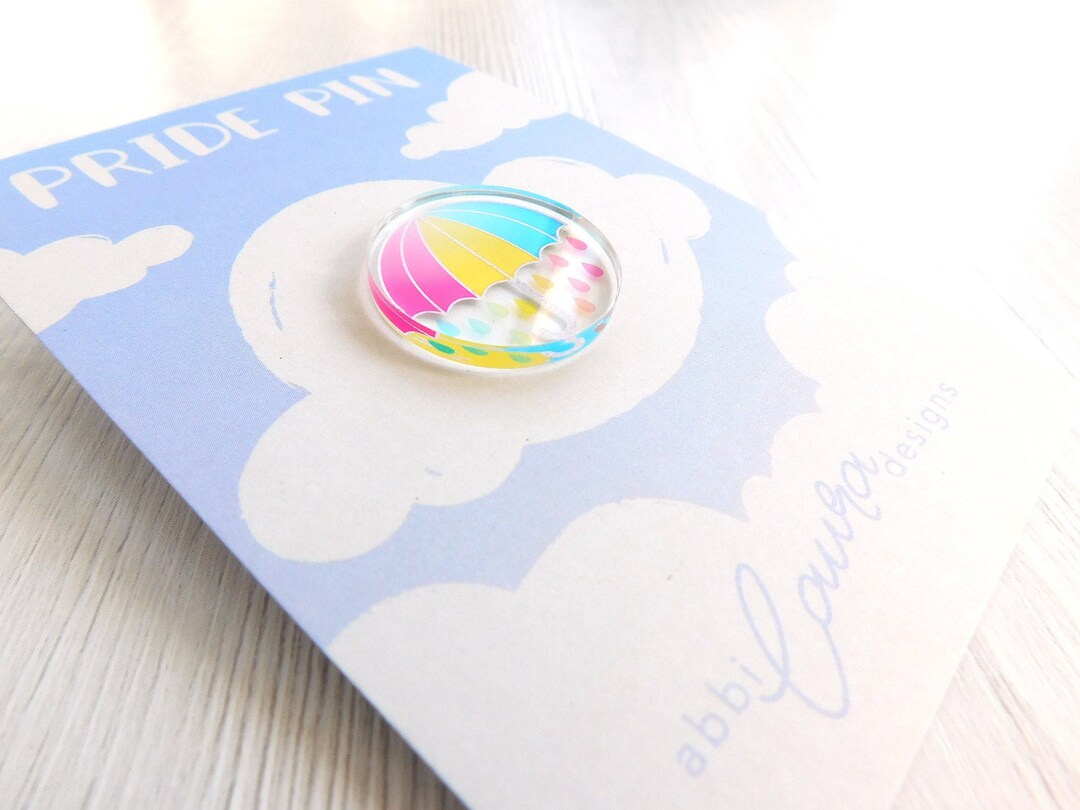 Pansexual Pride Badge, Pan Umbrella Pride Pin, LGBTQIA+ Pride Acrylic ...