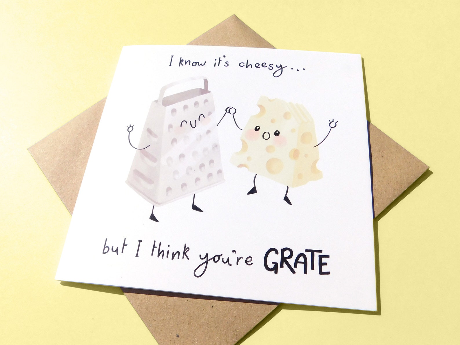 Cheese Pun Card Funny Card for Cheese Lovers Illustrated | Etsy