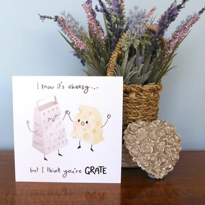 Cheese Pun Card, Funny Card for Cheese Lovers, Illustrated Love Card ...