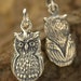 Owl Charm in Sterling Silver. Sterling Silver Charm. Charms - Etsy