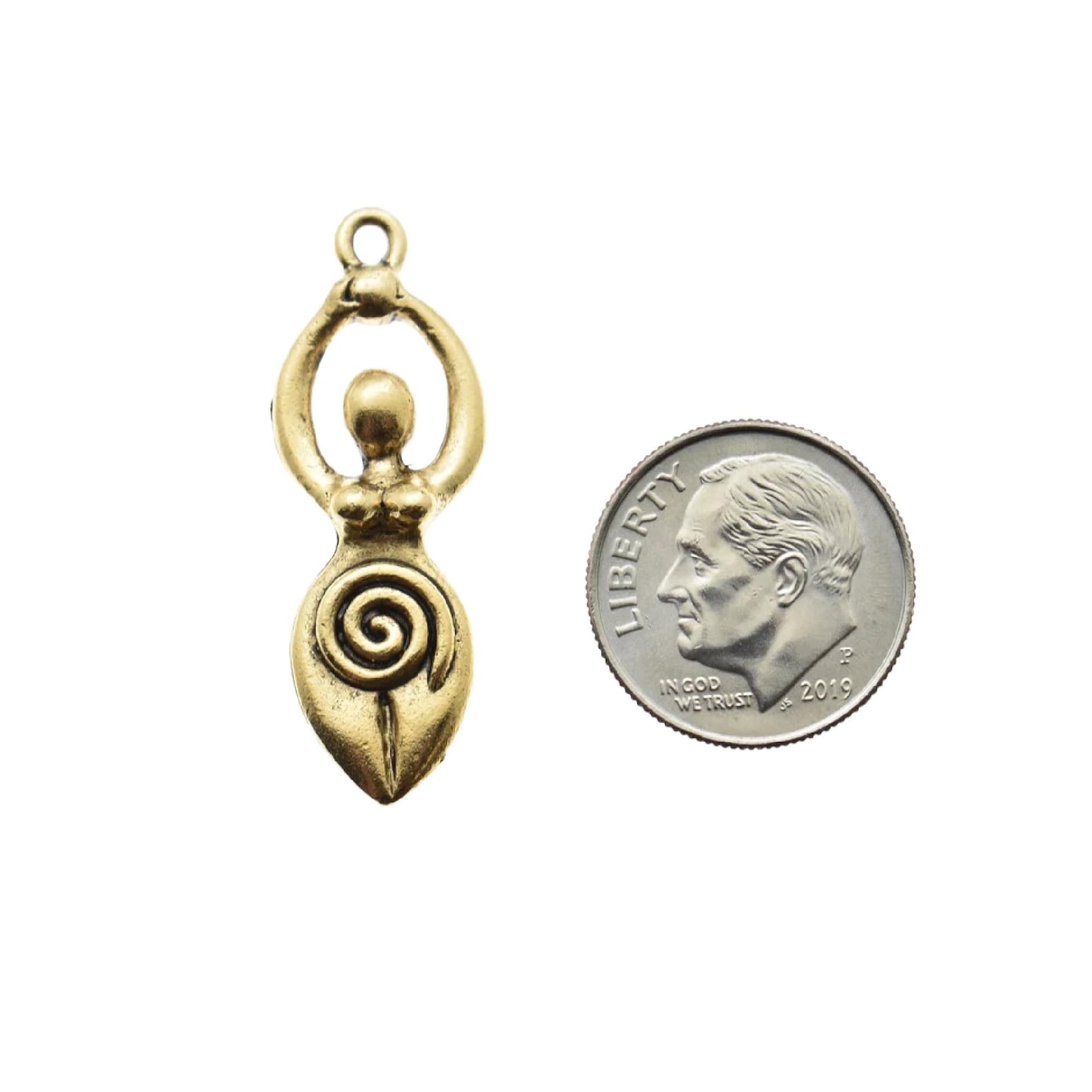 Antique Gold Fertility Goddess Charm: Pewter Jewelry Making - Etsy