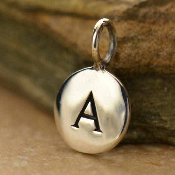 Letter Charm in Sterling Silver. Sterling Silver Charm. Charms - Etsy