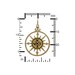 Compass Rose Bronze Jewelry Pendant. Natural Bronze Charm. Charms Only ...