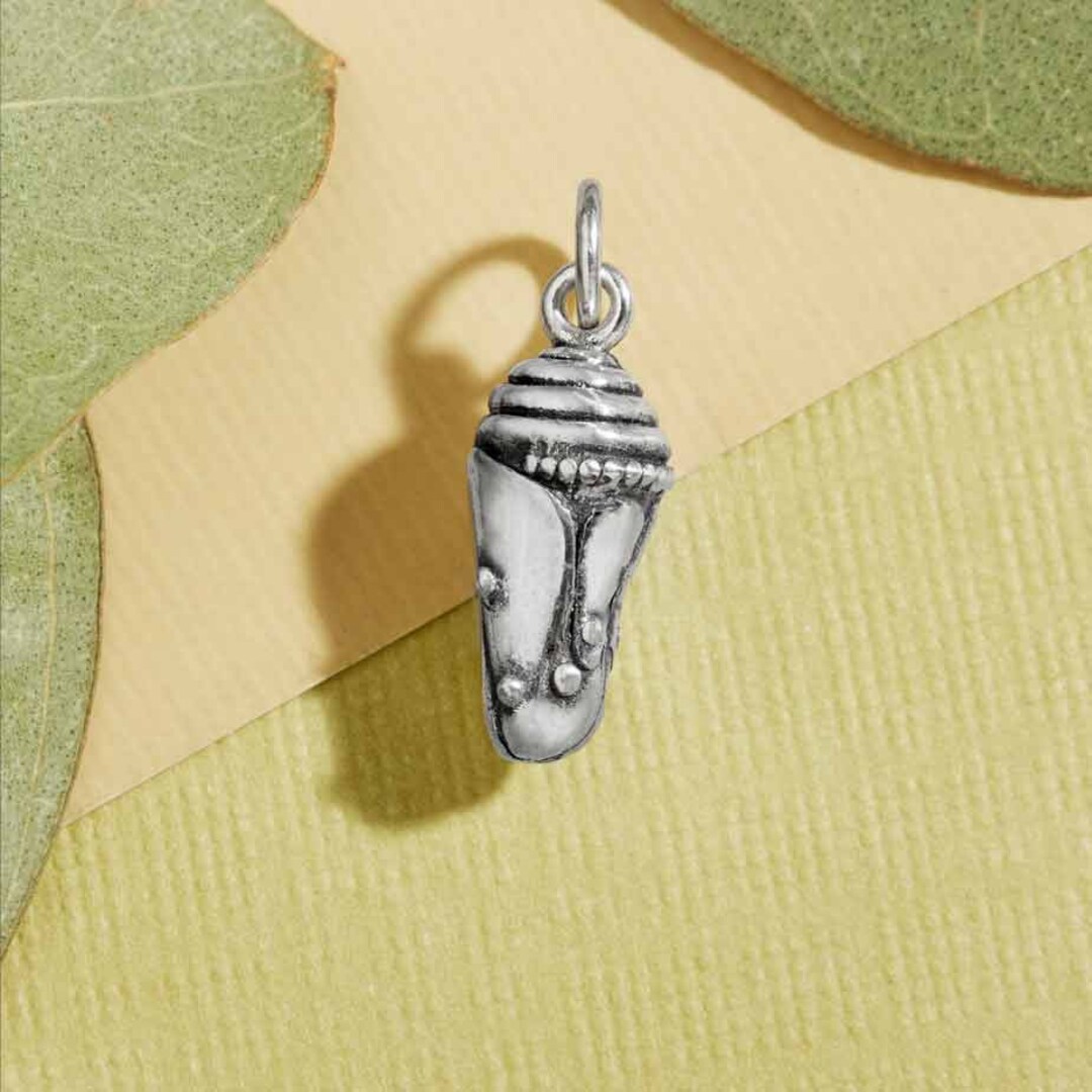 Chrysalis Charm in Sterling Silver, Sterling Silver Charm, Charms Only ...