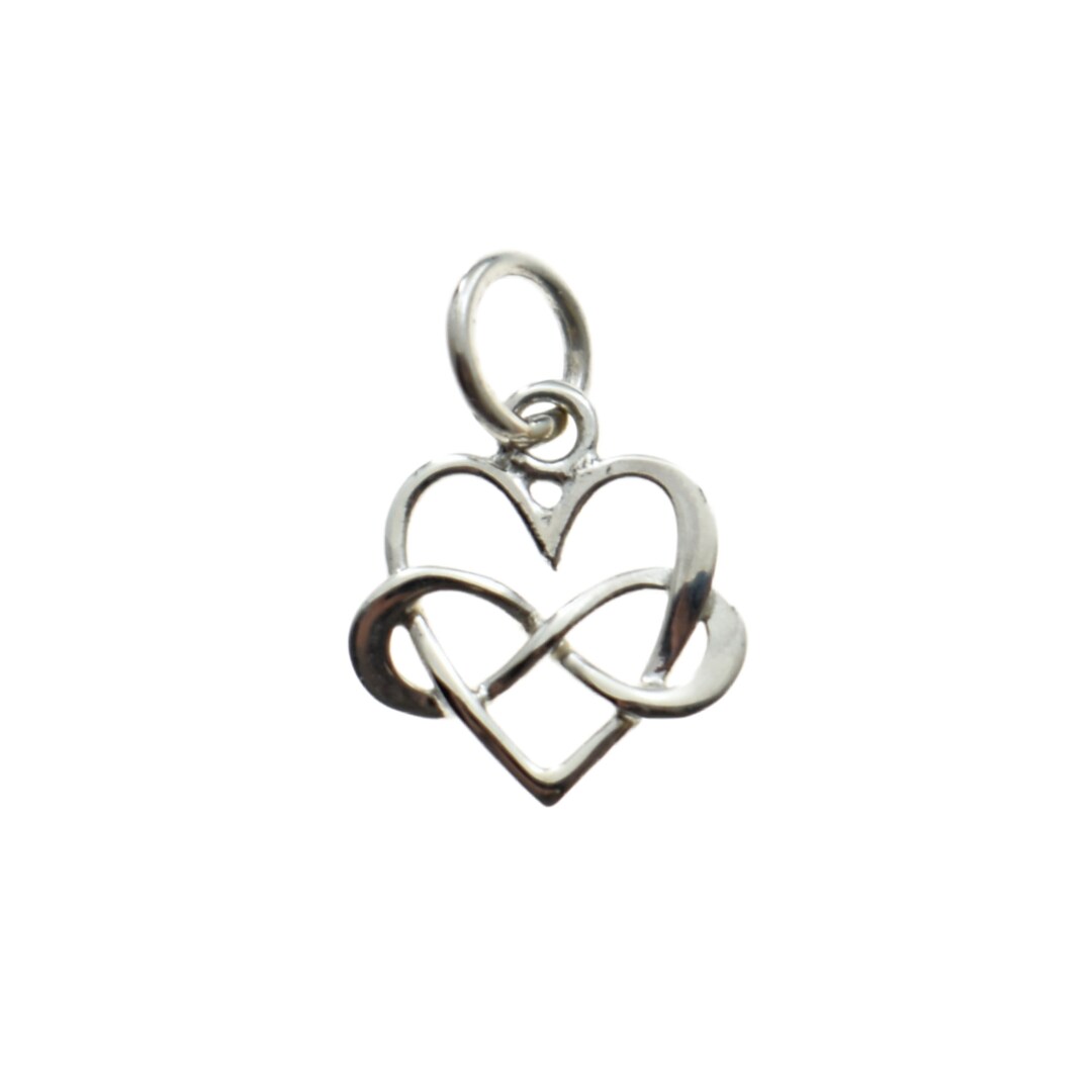 Tiny Infinity Heart Charm in Sterling Silver. Charms Only. DIY Jewelry ...
