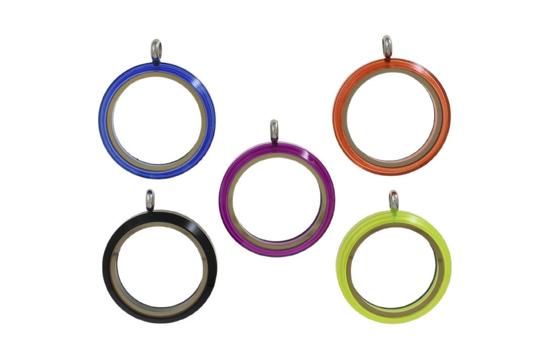 30mm Floating Locket in Color. Memory Locket. DIY Jewelry Making ...