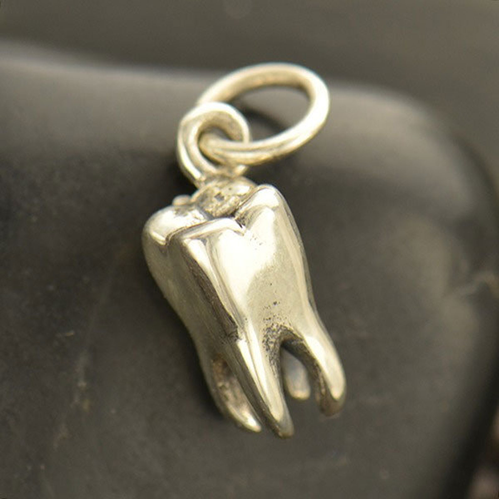 Sterling Silver Realistic Tooth Charm: Dentist Hygienist Gift - Etsy
