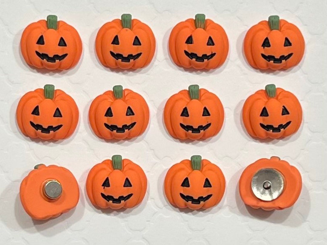 Pumpkin Push Pins or Magnets - Set of 12 or 20 Pieces - Halloween ...