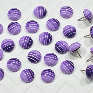 Purple Ombre Striped Thumbtacks, 25pcs Decorate Cubicle, Home Office ...