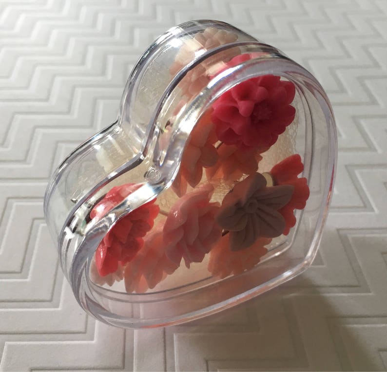 Flower Push Pins or Magnets Set in Teal and Bright Green - Etsy