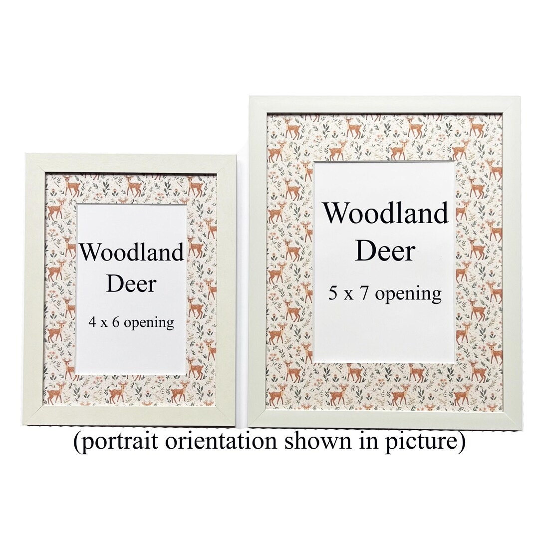 Woodland Deer Photo Frame – Boho Nursery Decor - Etsy