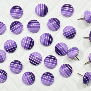 Purple Ombre Striped Thumbtacks, 25pcs Decorate Cubicle, Home Office ...