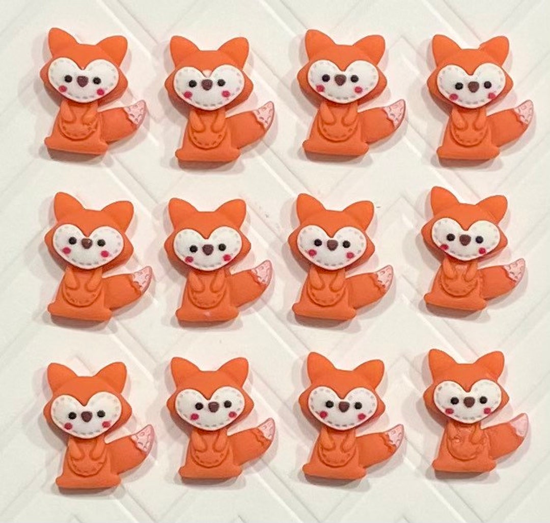 Fox Push Pins Set of 12dorm Decor, Hostess Gift, Weddings, Decorate ...