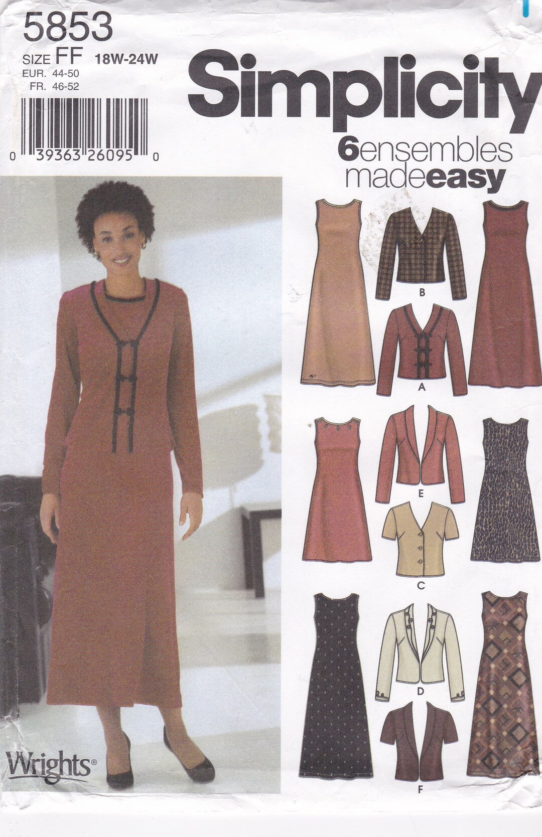Dress and Jacket Patterns Women's Size 18 20 22 24 - Etsy