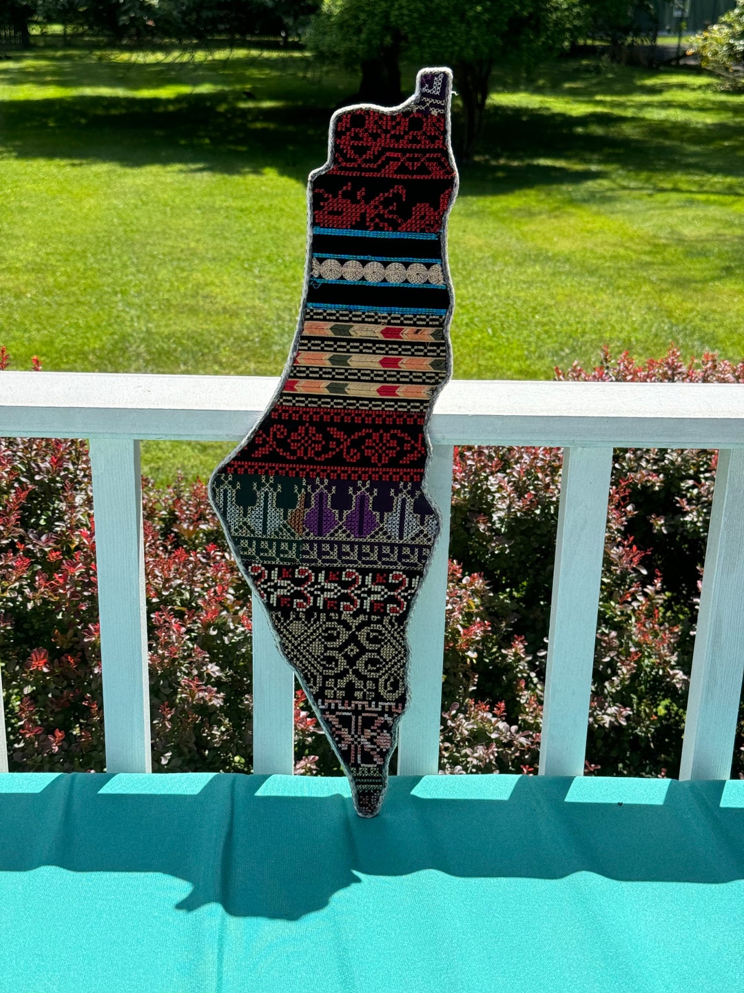 Embroidery Map of Palestine Ready to Hang. 22 H - Etsy