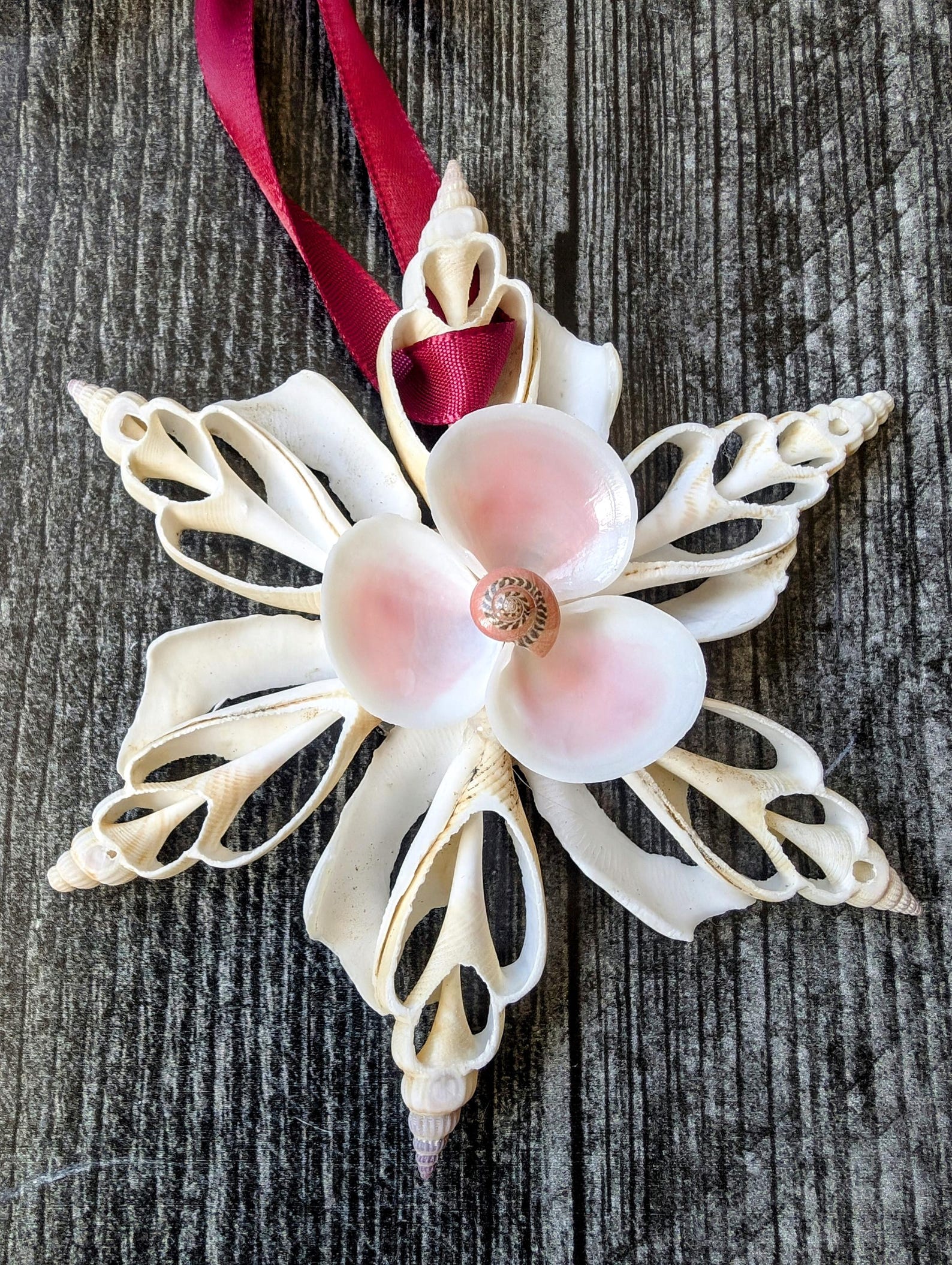 Seashell Decor-beach Christmas Tree Ornament-handcrafted Beach-themed ...