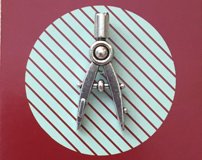 Compass Tool Lapel Pin / Tie Tack - Silver Tone - Geometry - Drawing ...