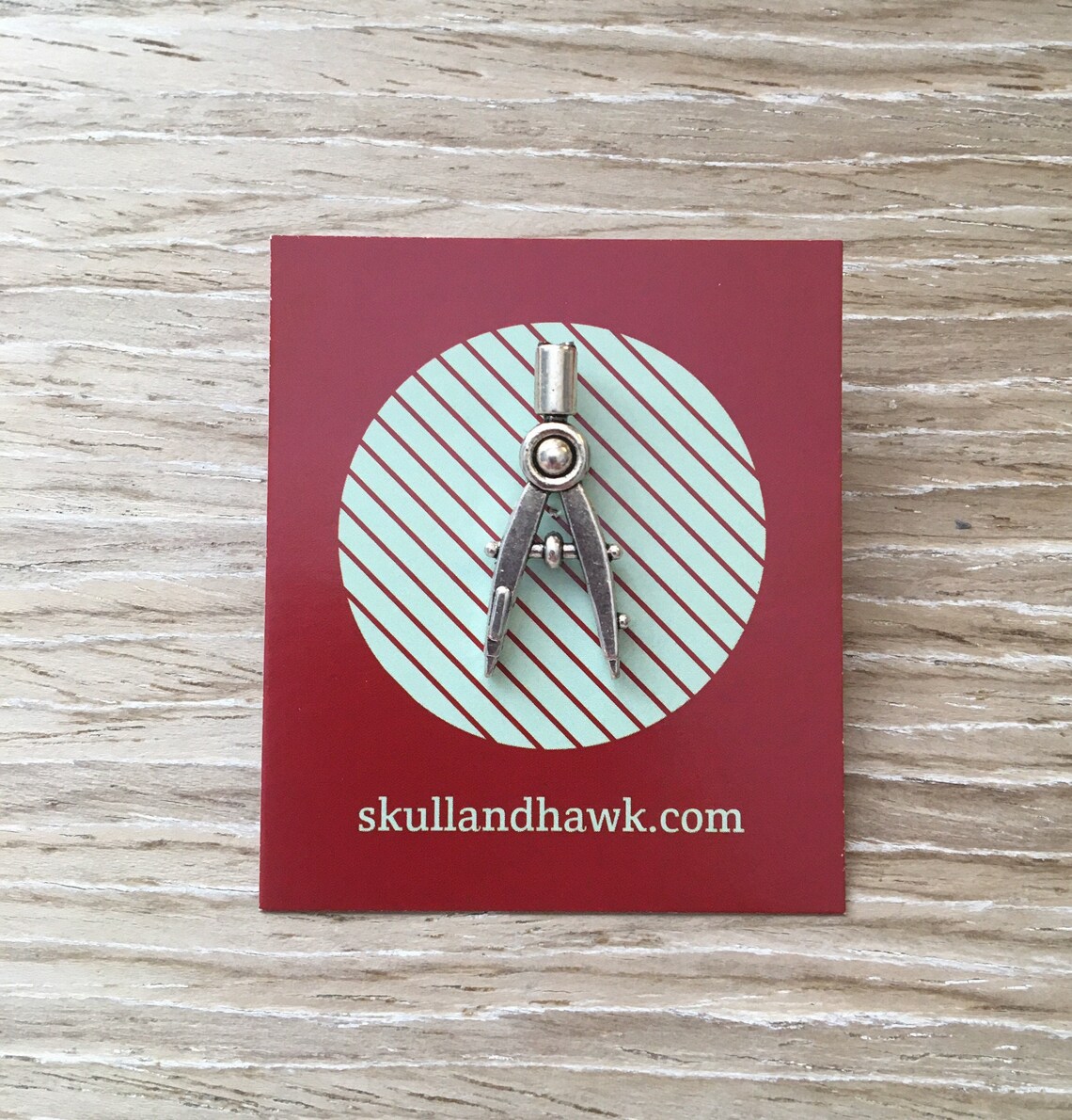 Compass Tool Lapel Pin / Tie Tack Silver Tone Geometry | Etsy