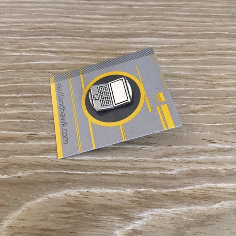 Laptop Computer Lapel Pin / Tie Tack Silver Tone Metal - Etsy