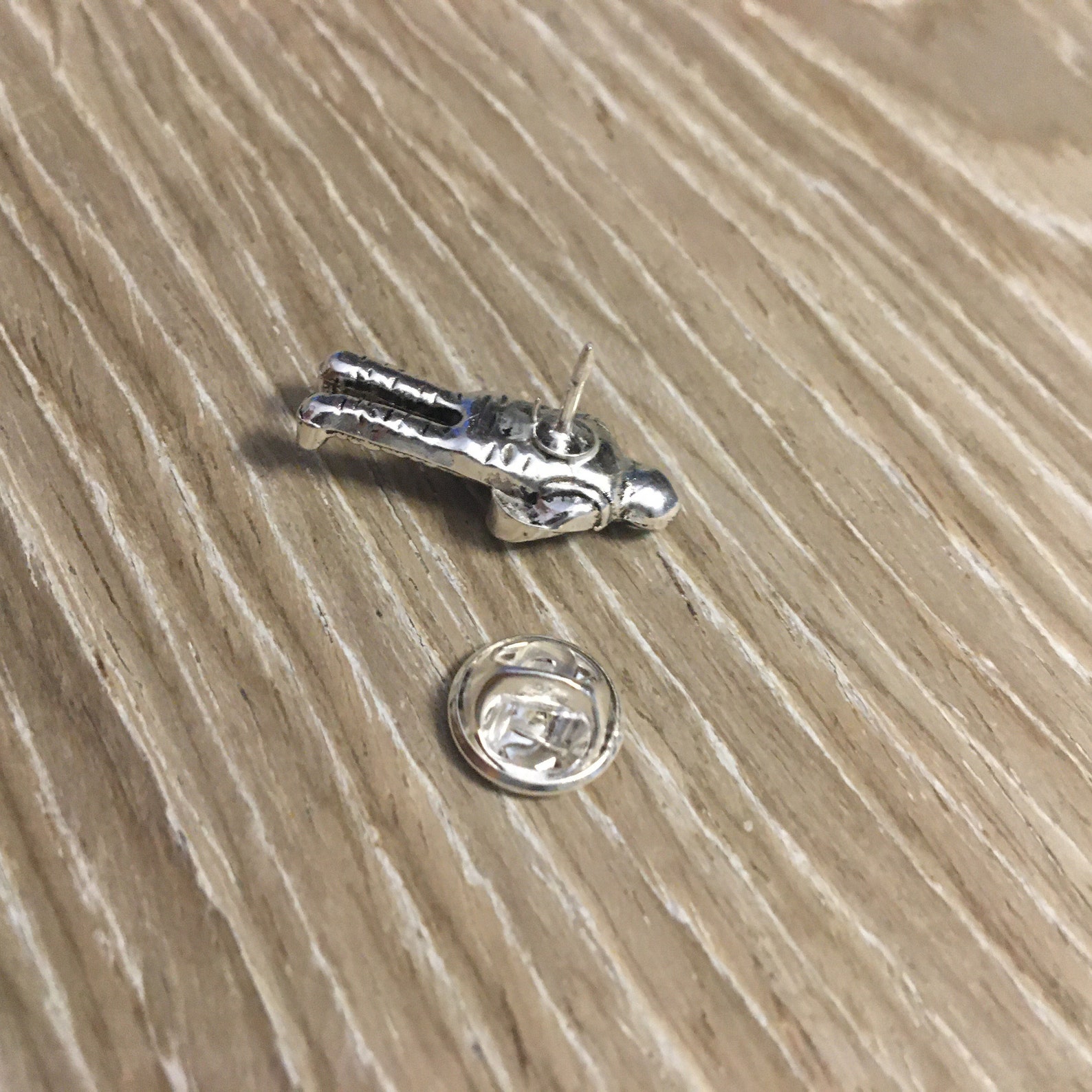 Astronaut Lapel Pin Silver Tone Metal Tack Backing With Etsy