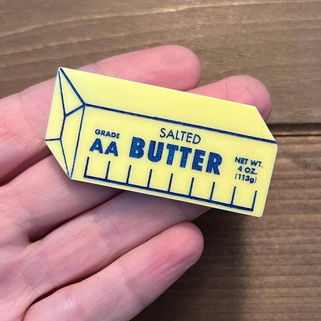 Butter Fridge Magnet Yellow Butter Stick Refrigerator Magnet Food ...