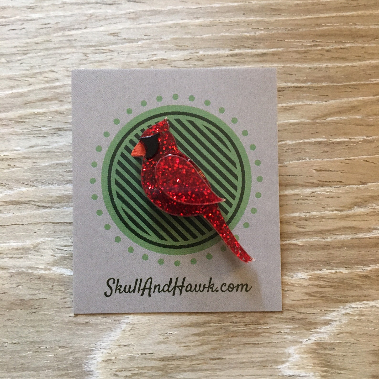 Red Glitter Cardinal Pin Acrylic Bird Lover Gift | Etsy