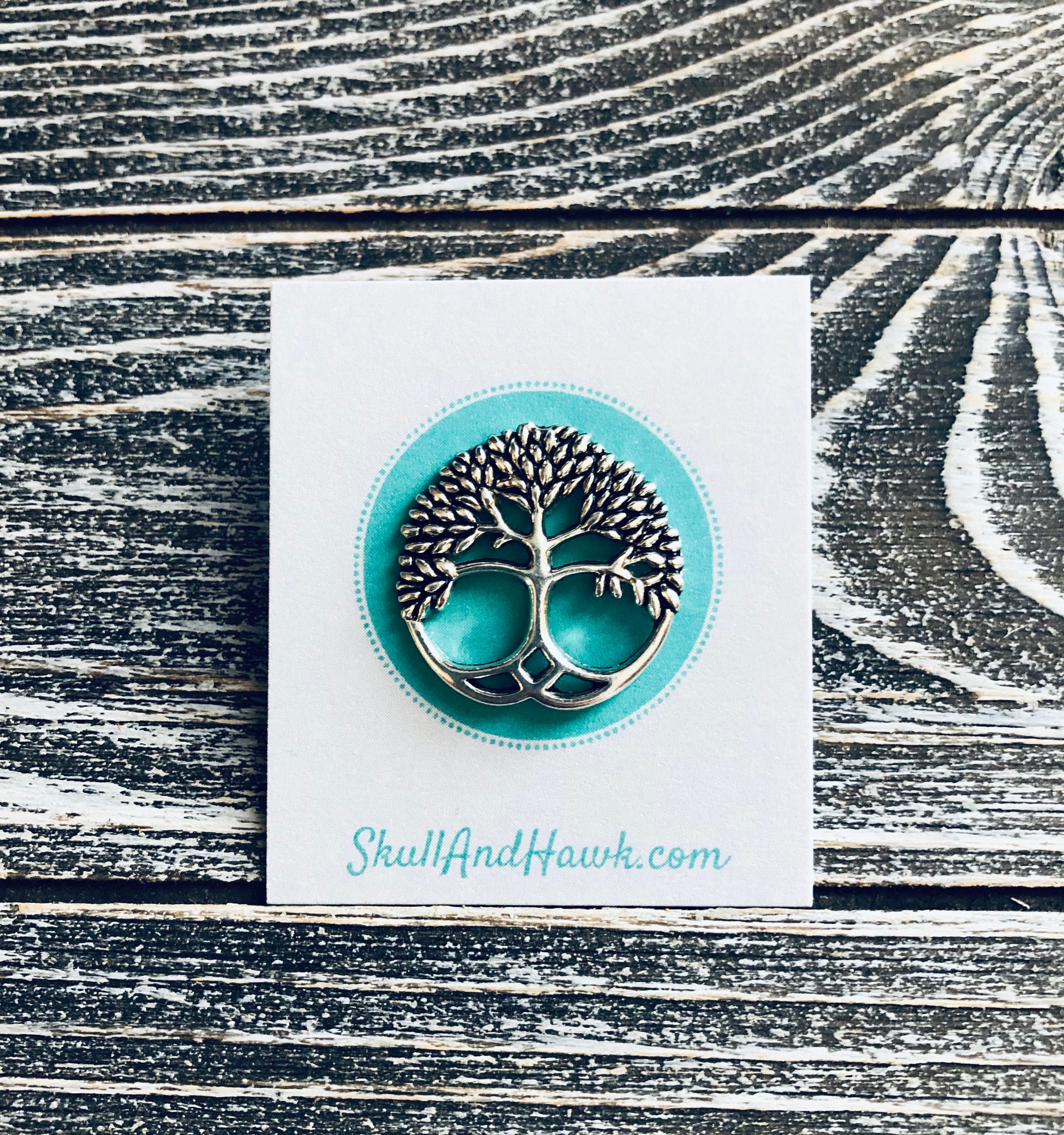 Tree of Life Lapel Pin Silver Tone Metal Giving Tree | Etsy