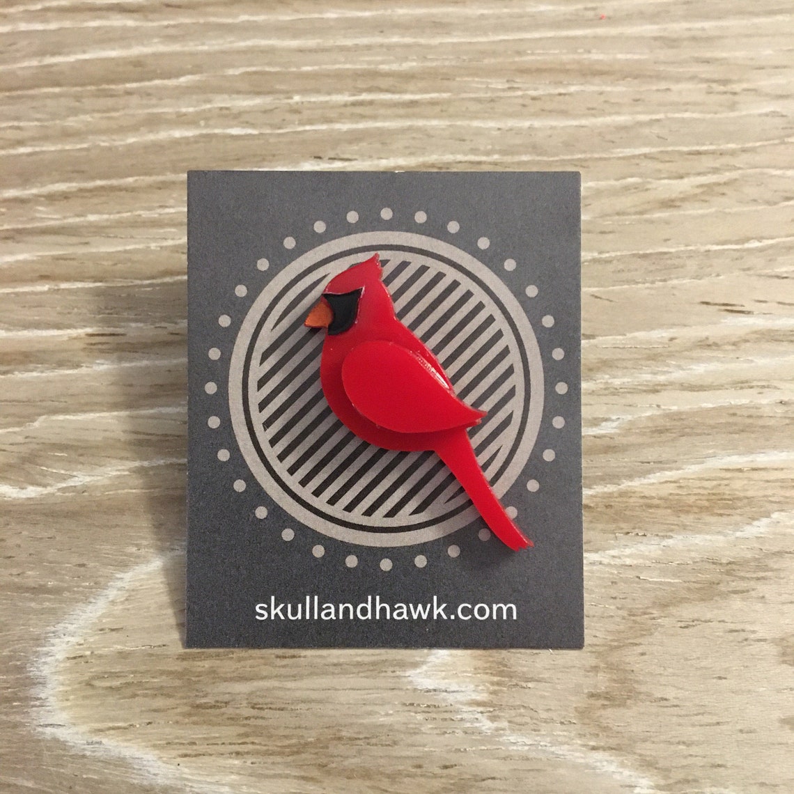 Cardinal Pin Layered Acrylic Bird Lover Gift Red - Etsy