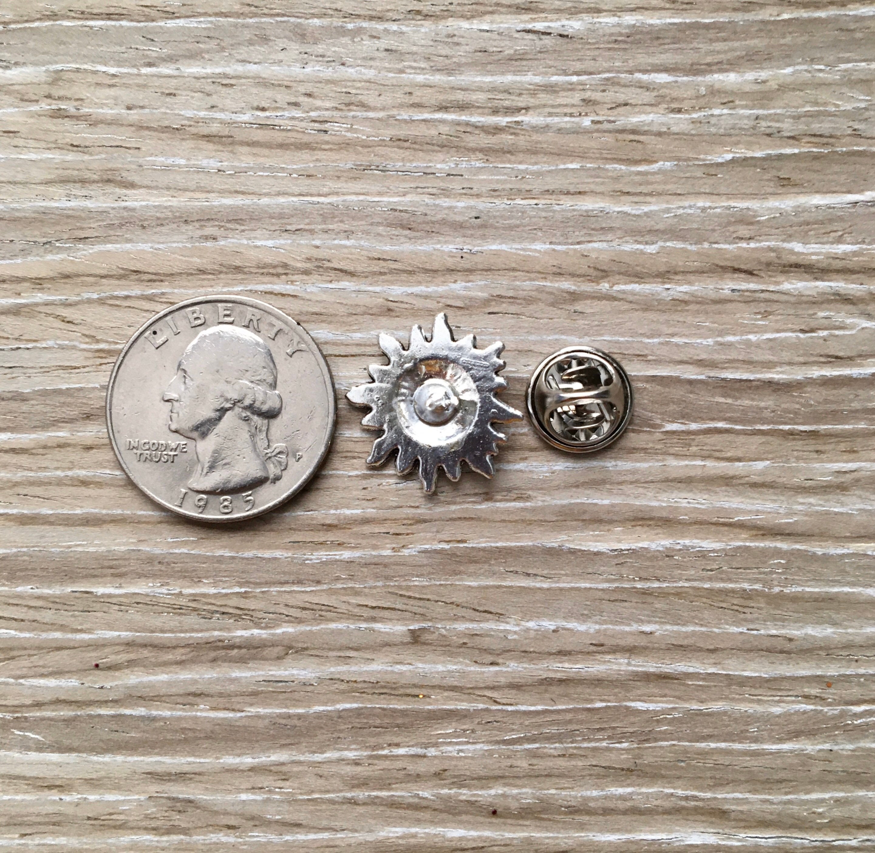 Sun Lapel Pin / Tie Tack Silver Tone Silver Sun Pin You | Etsy