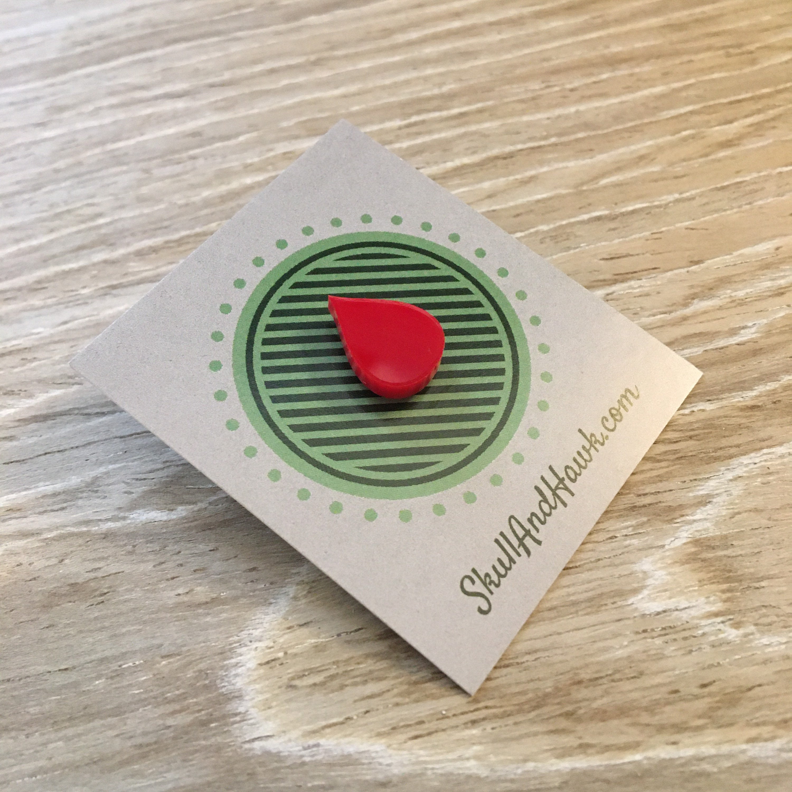 Blood Drop Lapel Pin / Tie Tack Red Acrylic Tear Drop | Etsy