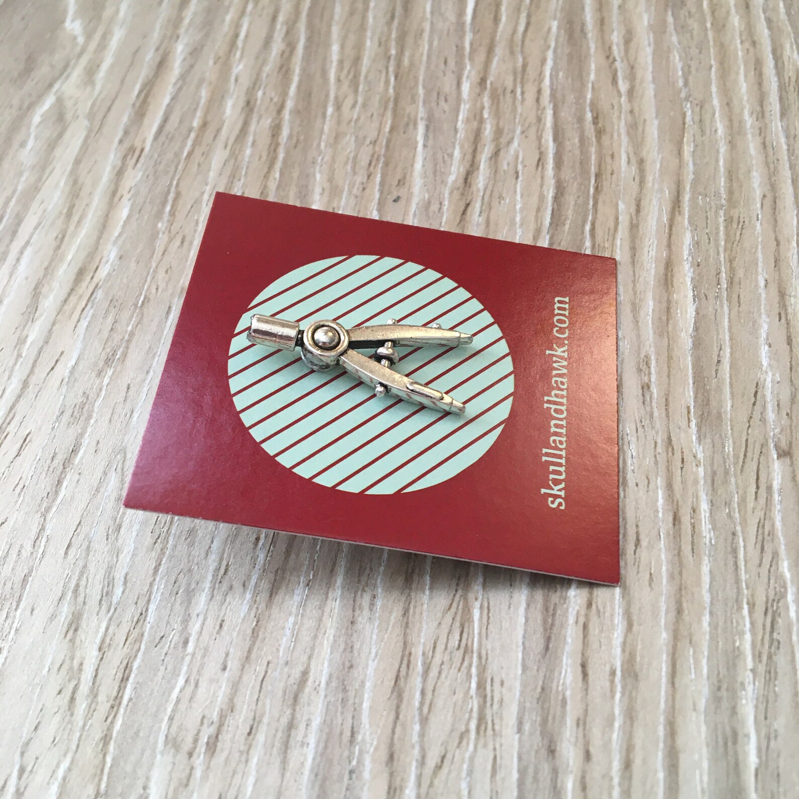 Compass Tool Lapel Pin / Tie Tack Silver Tone Geometry | Etsy