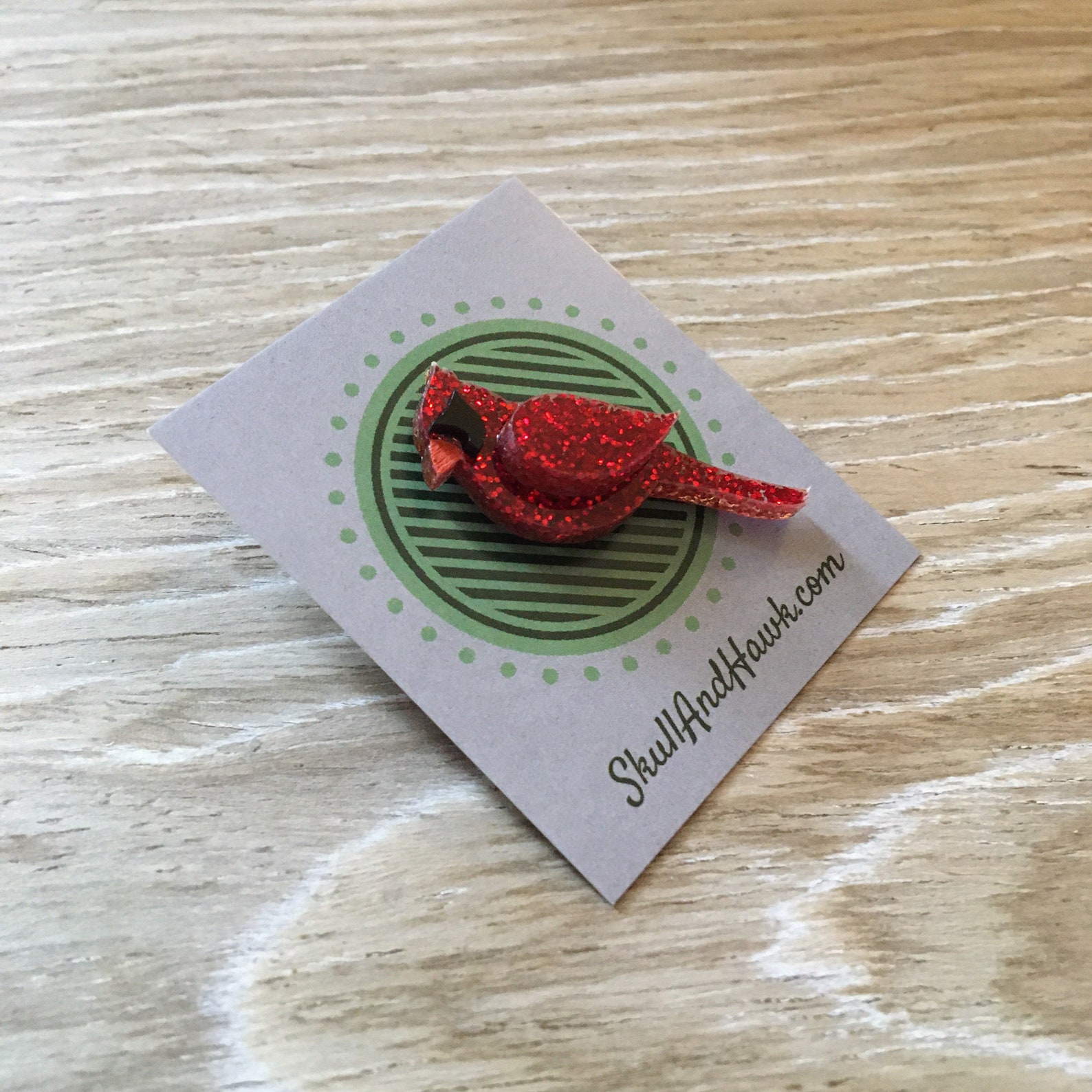 Red Glitter Cardinal Pin Acrylic Bird Lover Gift | Etsy