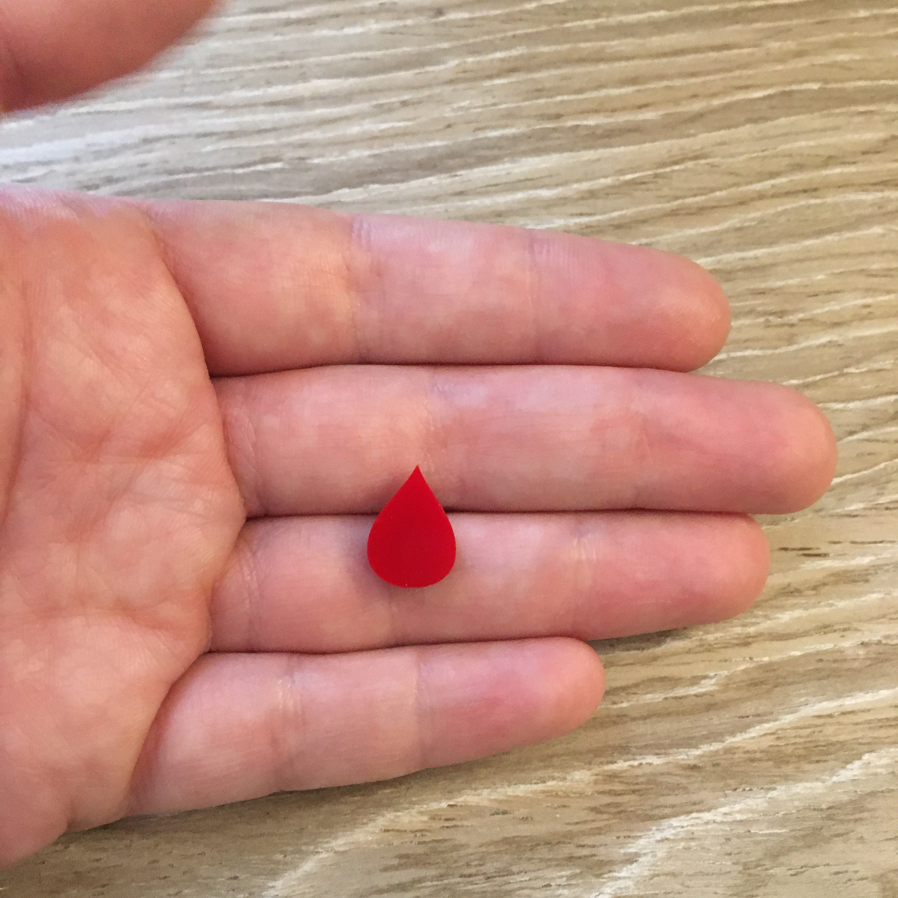 Blood Drop Lapel Pin / Tie Tack Red Acrylic Tear Drop | Etsy