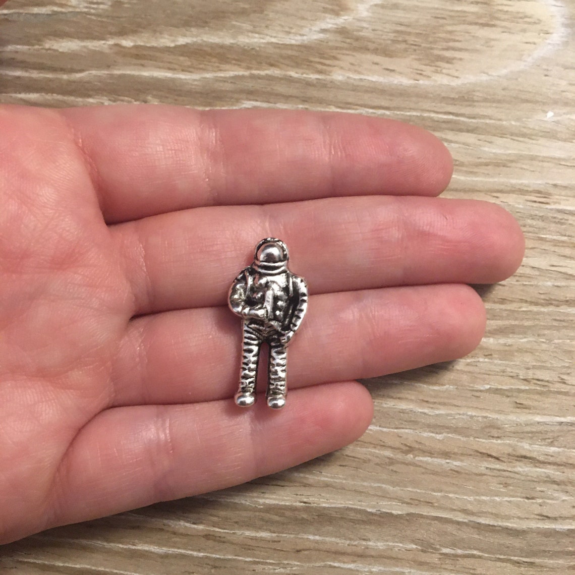 Astronaut Lapel Pin Silver Tone Metal Tack Backing with | Etsy