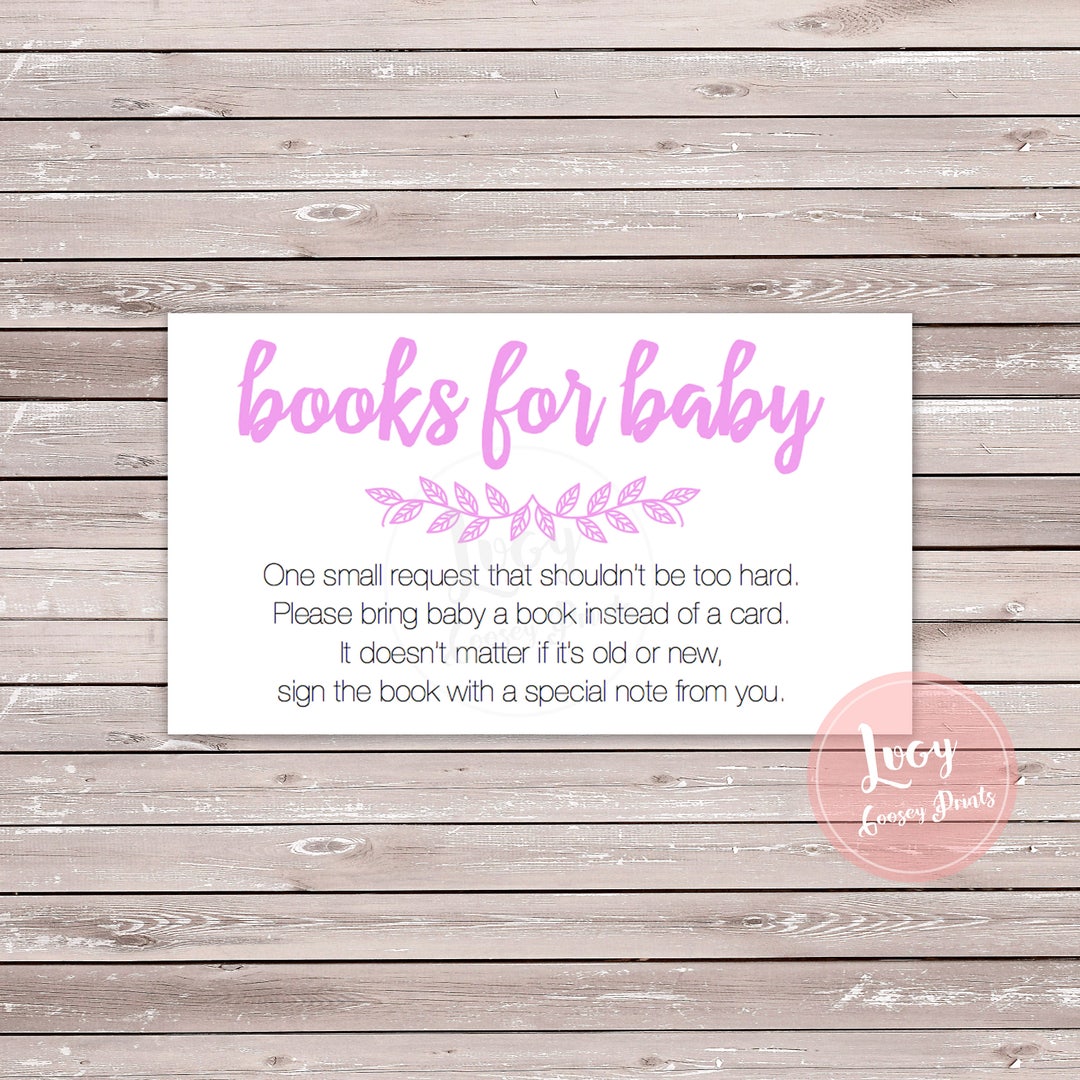 Books for Baby Instant Download, Baby Shower Printable Book Request - Etsy