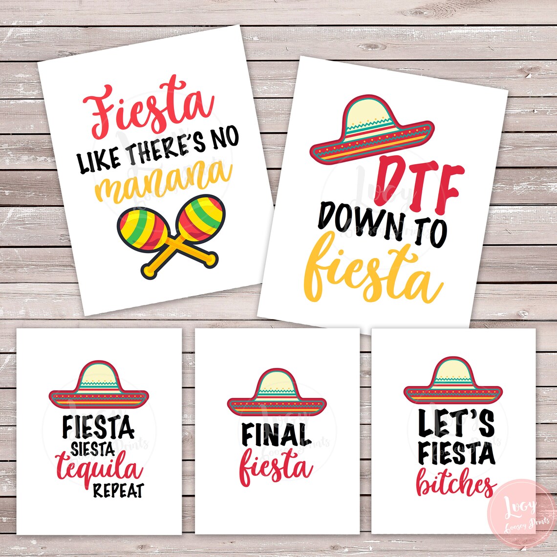 Fiesta Decor Sign Package Printable Signs Instant Download - Etsy
