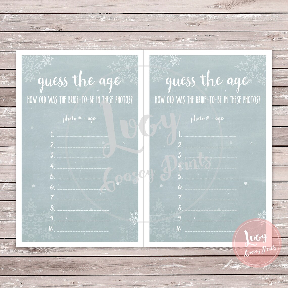 Guess the Age of the Bride-to-be - Instant Download, Printable Game ...
