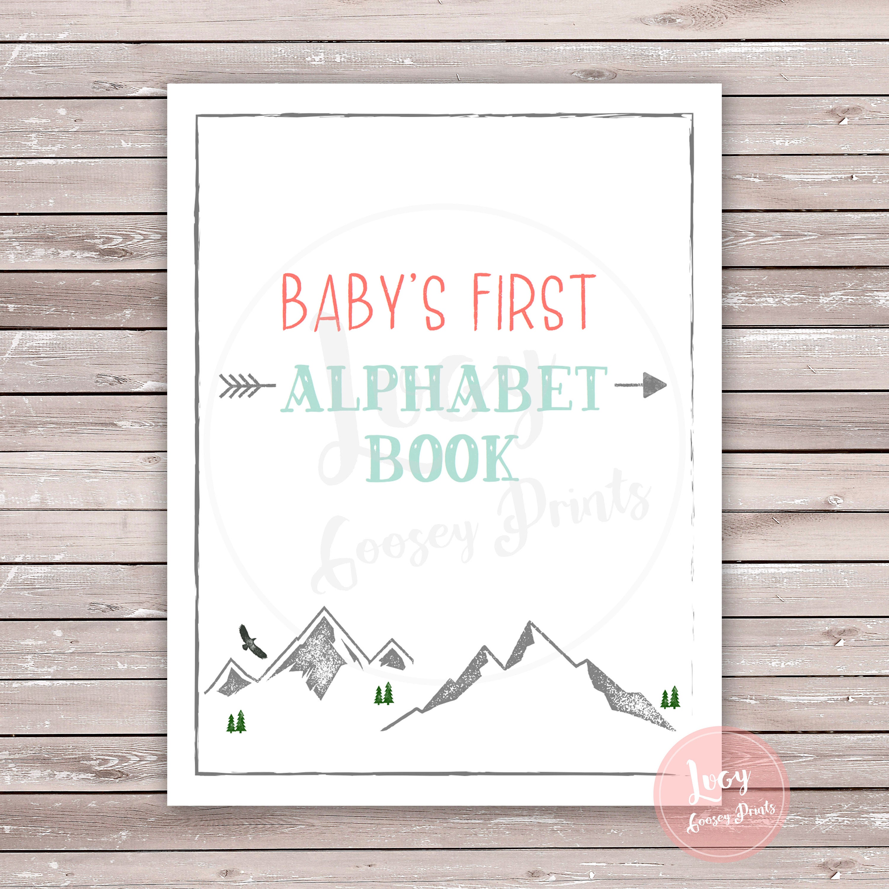 Baby's First Alphabet Book - Instant Download - Mountain / Adventure ...