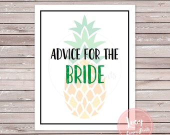 Advice for the Bride to Be Printable Cards INSTANT DOWNLOAD Advice ...