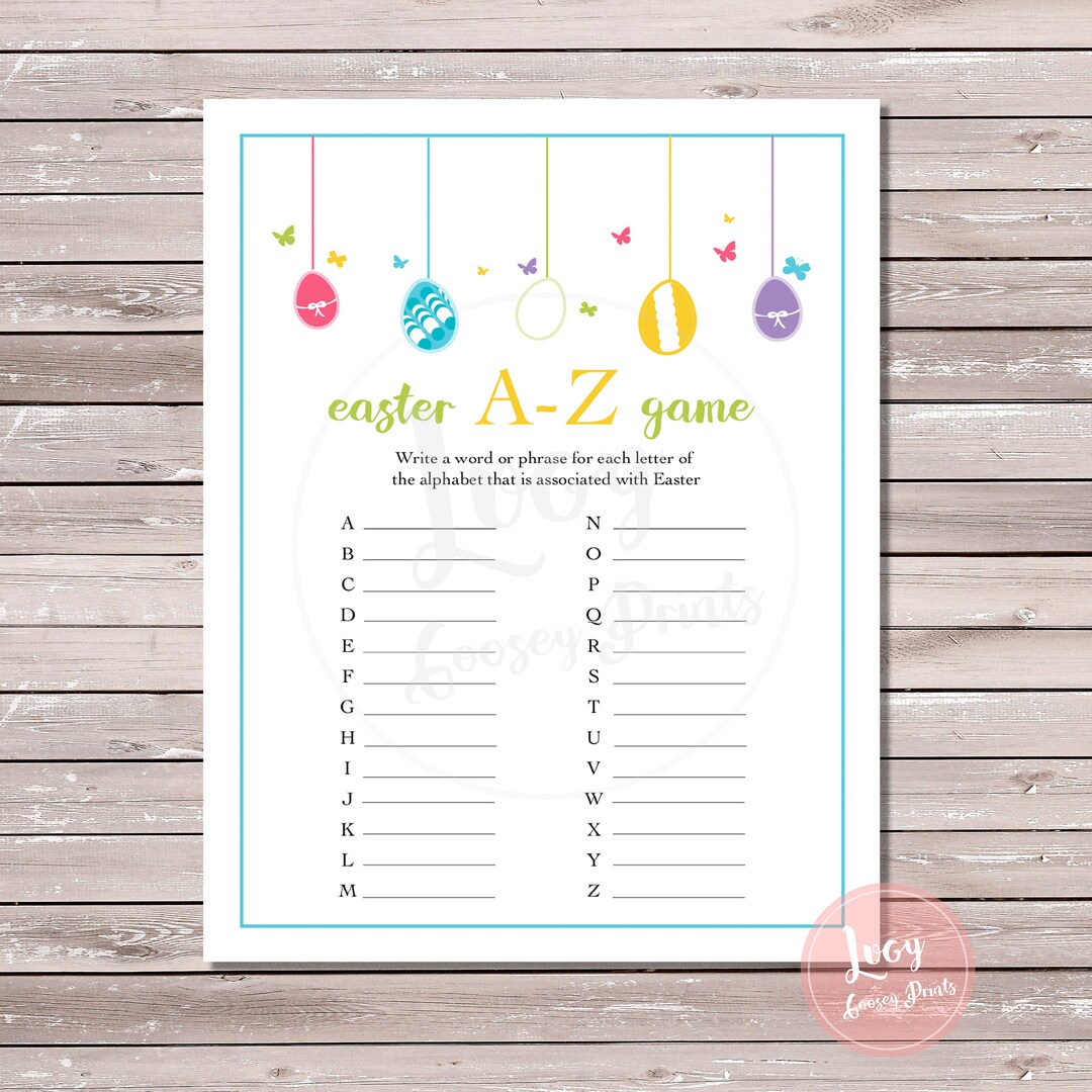 Easter - A to Z Game - Etsy
