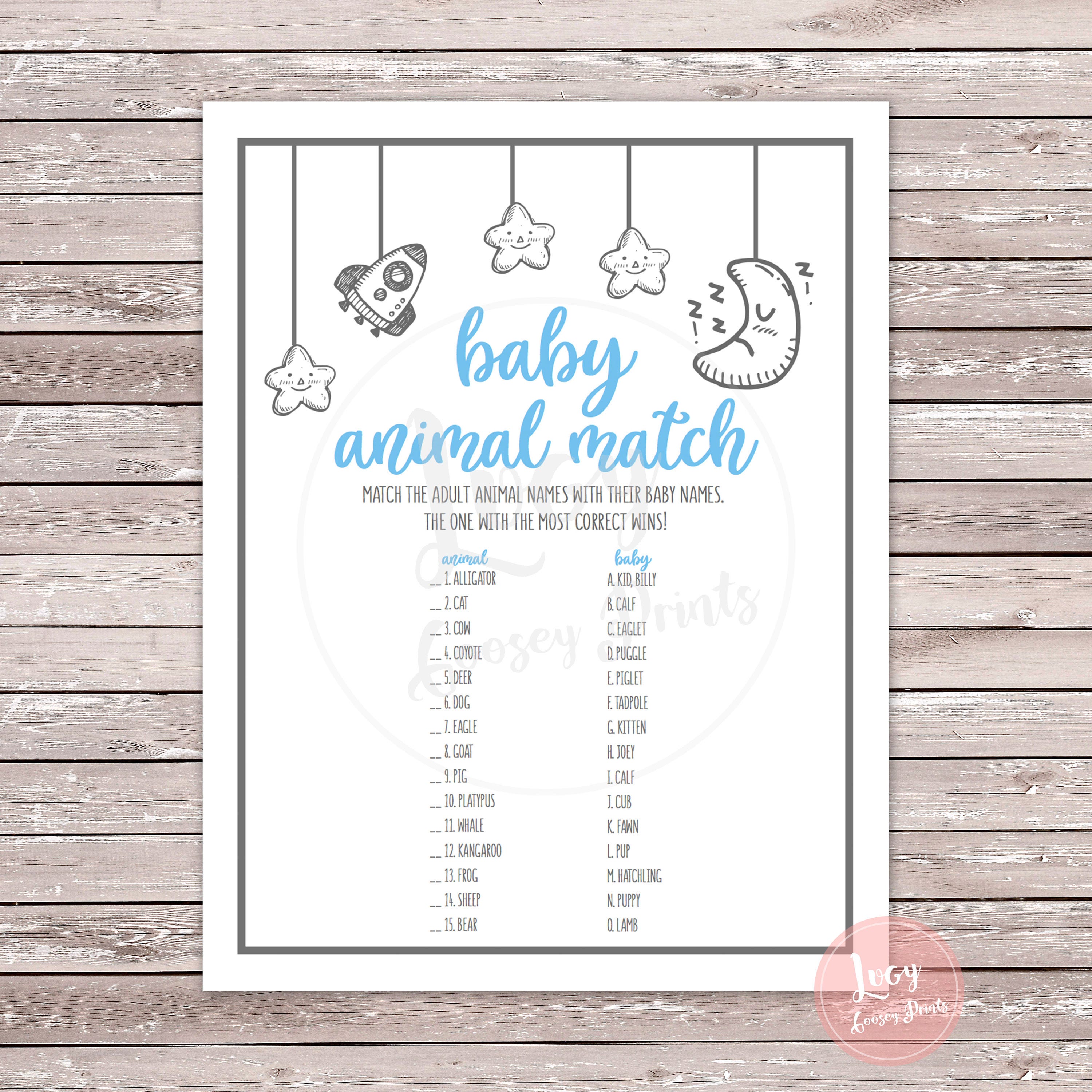 Baby animal match game printable - avaserg