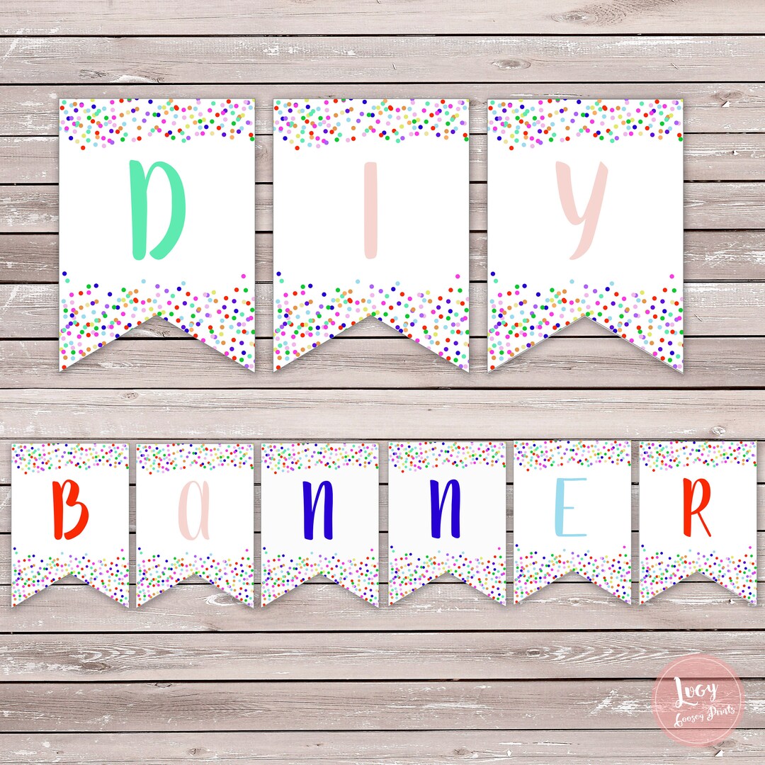 DIY Sprinkle Theme Banner - Instant Download - Printable - Etsy