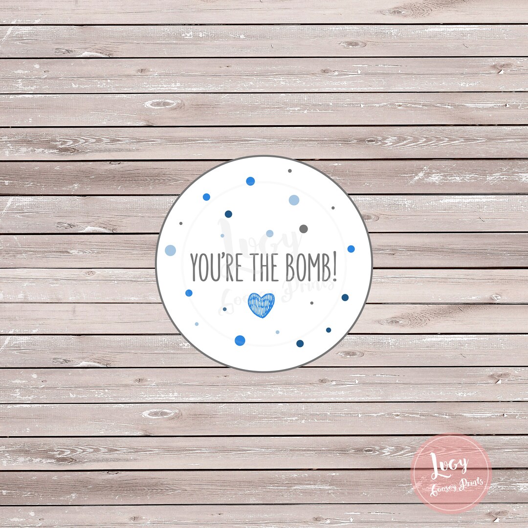 You're the Bomb Printable Tags - Party Favor Thank You Tags - Etsy