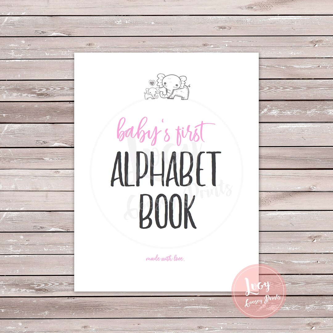DIY Alphabet Book Printable Activity - Instant Download - Pink Elephant ...