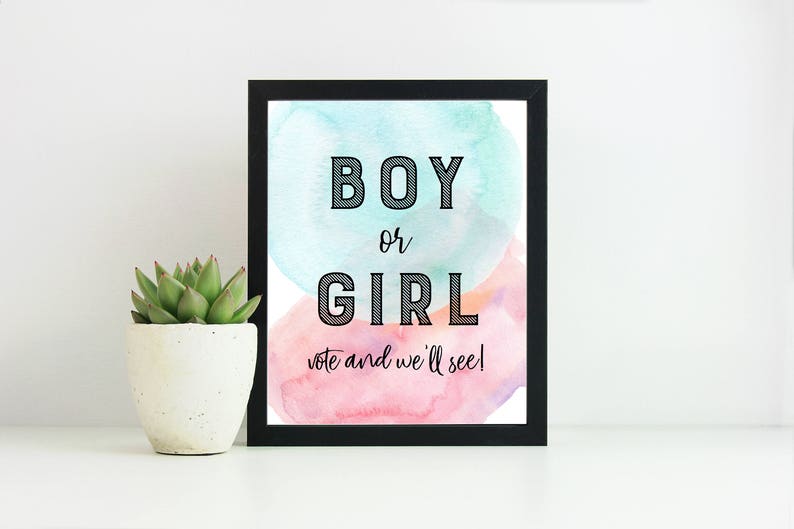 Gender Reveal Sign - Instant Download - Printable Sign - Baby Shower ...