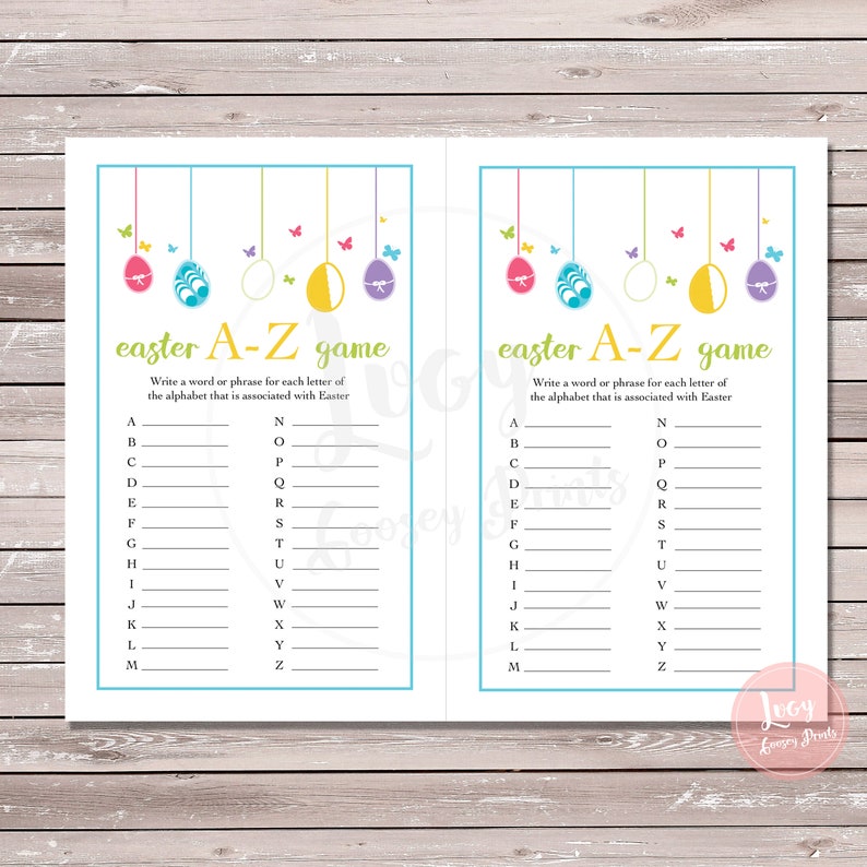 Easter - A to Z Game - Etsy