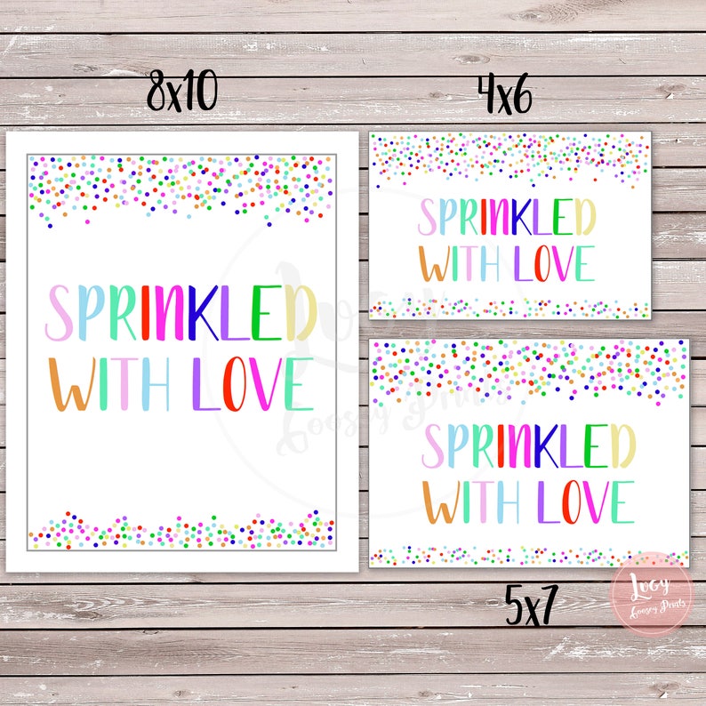 Sprinkled With Love Sign - Instant Download, Baby Shower / Baby ...
