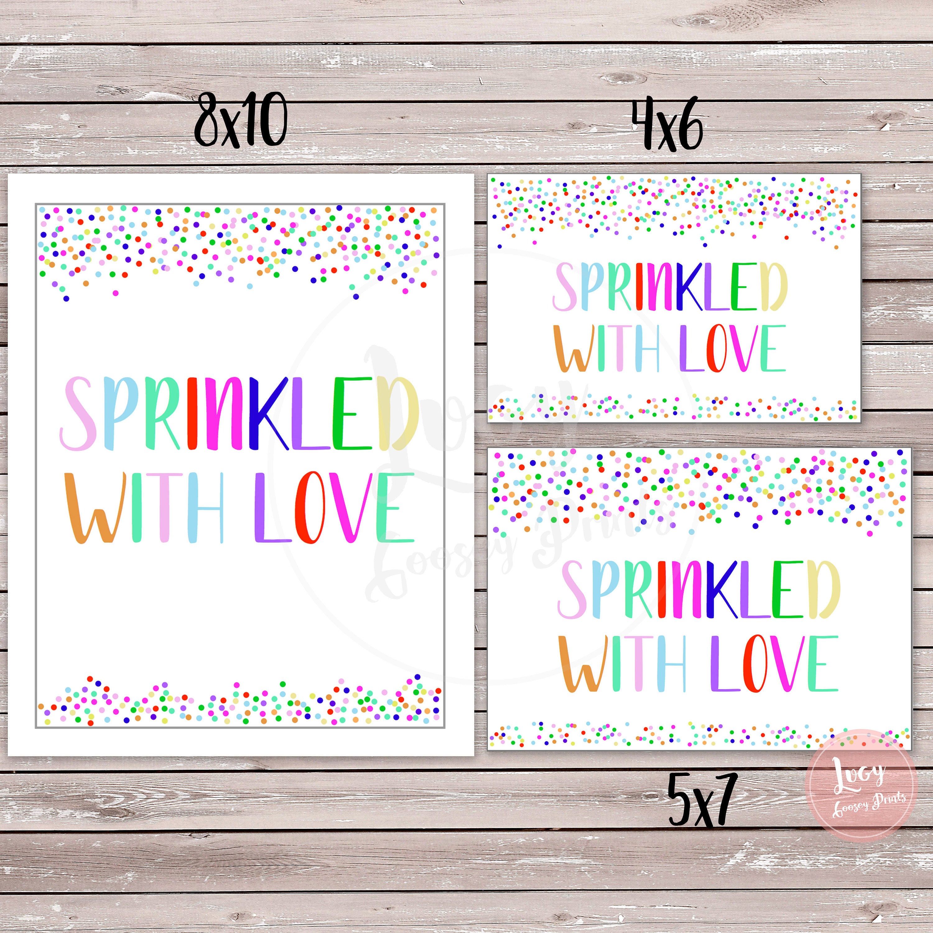 Sprinkled With Love Sign - Instant Download, Baby Shower / Baby ...