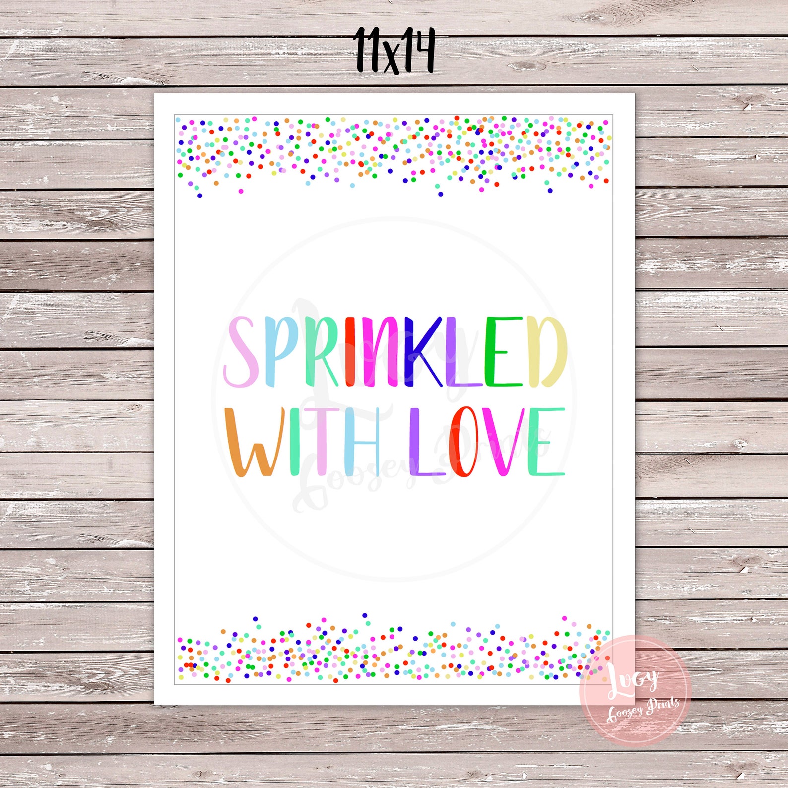 Sprinkled With Love Sign - Instant Download, Baby Shower / Baby ...